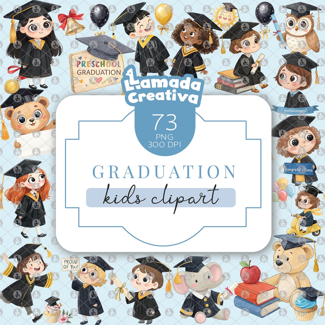 Bundle Graduation Boys and Girls Clip Art, Graduation Digital Download ...