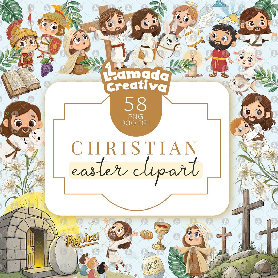 Christian Easter Digital Clipart, Jesus PNG, Transparent PNG for ...
