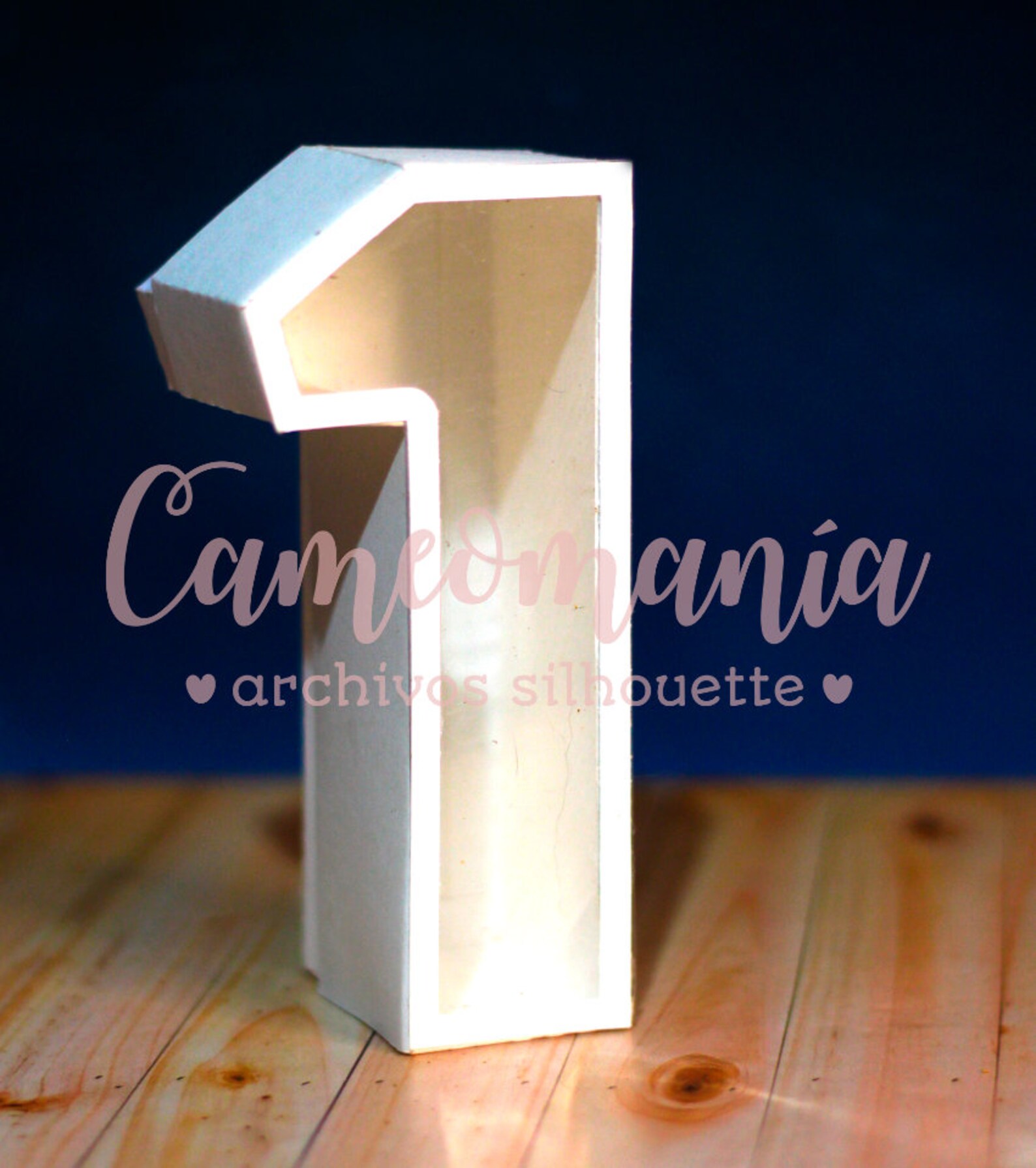 3D Number box only number 1 download cut file SVG & studio | Etsy