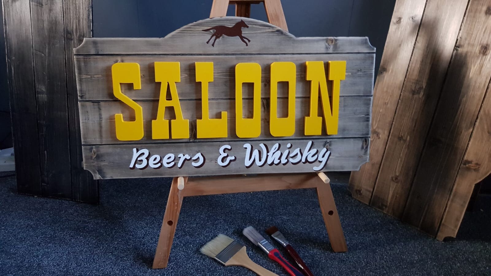 Personalised Bar Sign, Vintage Look 100% Handmade and Hand Painted ...