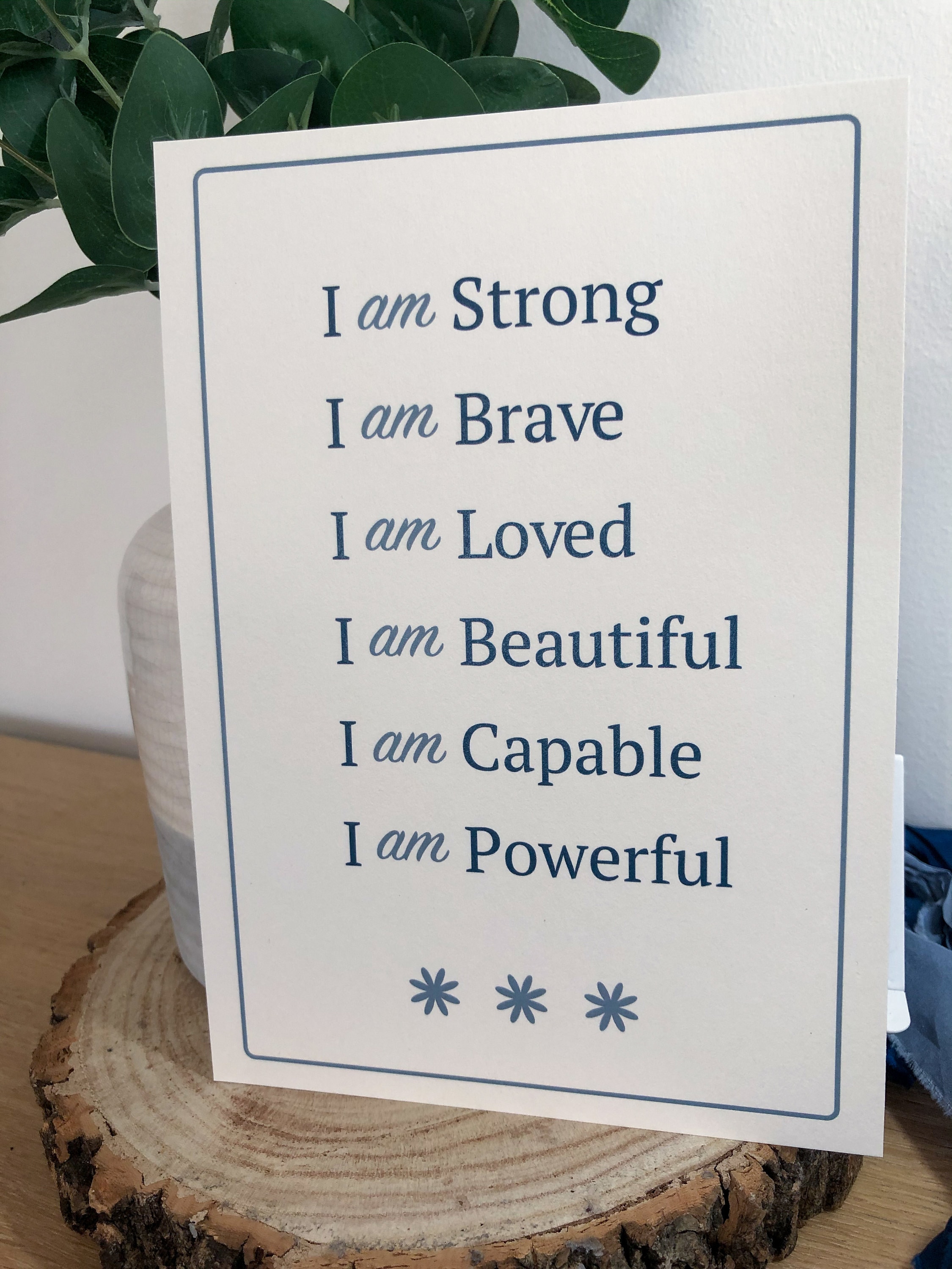 I am Strong Brave Loved Beautiful Capable and Powerful | Etsy