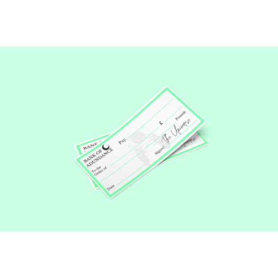 Manifestation Cheque Printable Check Law of Attraction | Etsy