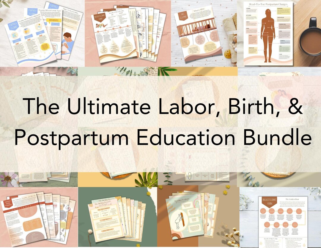 The Ultimate Labor, Birth, and Postpartum Education Bundle PRINTABLE ...
