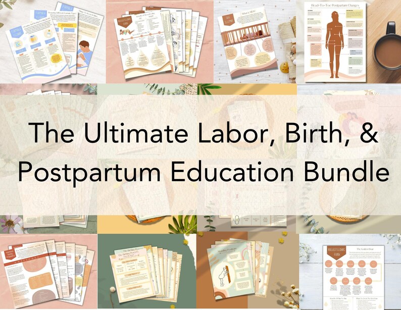 The Ultimate Labor Birth and Postpartum Education Bundle - Etsy