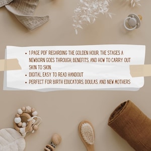 The Golden Hour Handout Printable PDF | Lactation, Doula, Postpartum ...