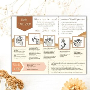 Hand Expression Handout Printable PDF | Breastfeeding, Colostrum, Doula ...