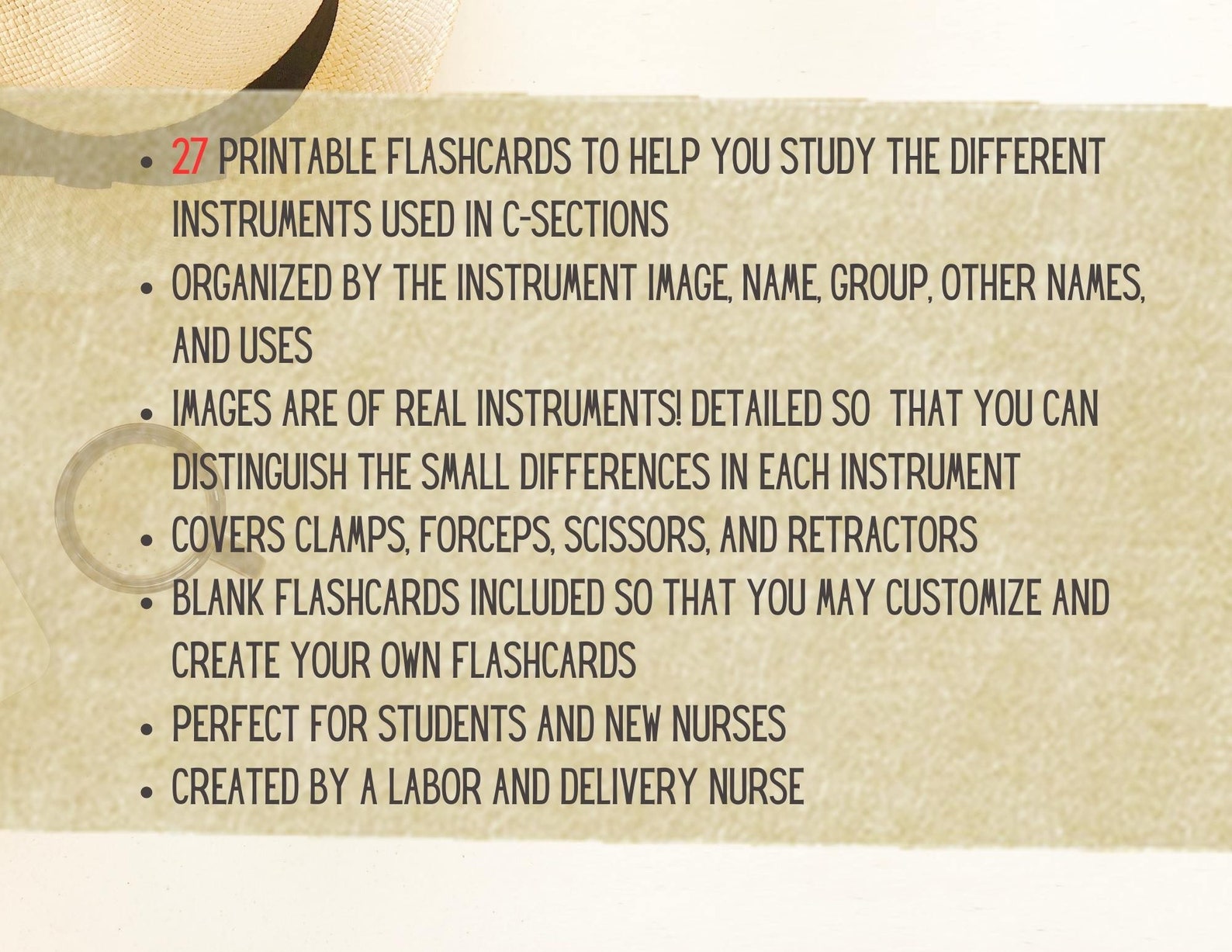 27 Labor and Delivery C-section Instruments Printable Flashcards PDF ...