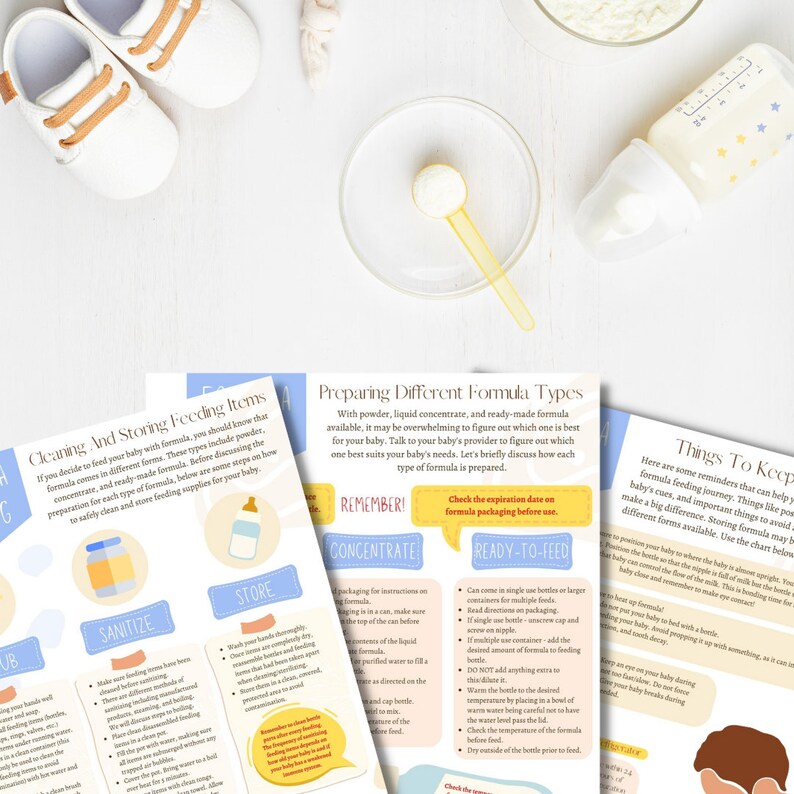 Formula Feeding Education Handout PDF Powdered, Liquid Concentrate ...