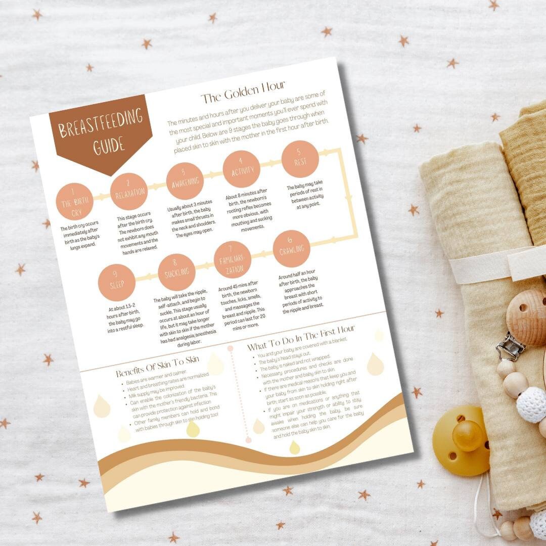 The Golden Hour Handout Printable PDF | Lactation, Doula, Postpartum ...