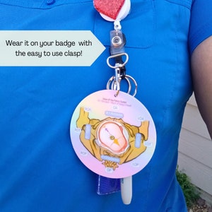 Fetal Position Wheel Badge Buddy & Pin for Vertex Babies | RN, Labor ...