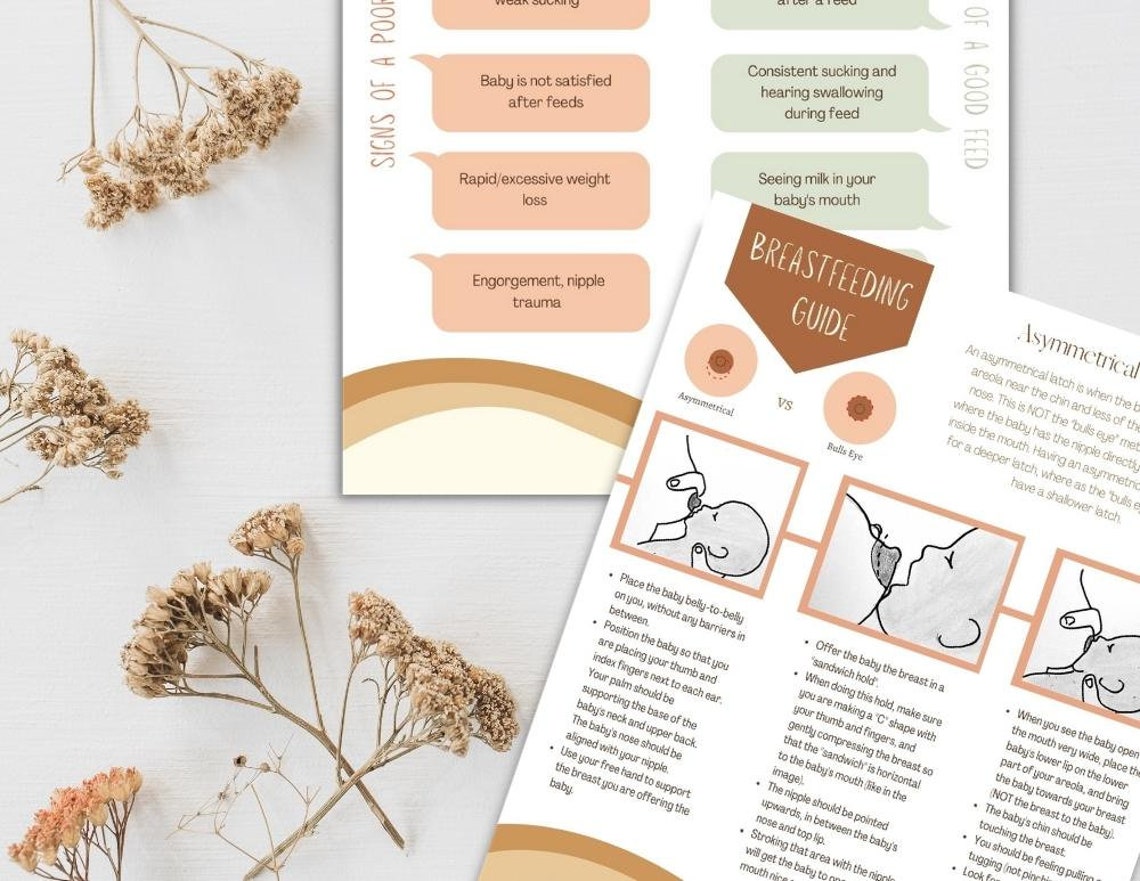 Breastfeeding Education Bundle Printable Handout PDF | Lactation ...