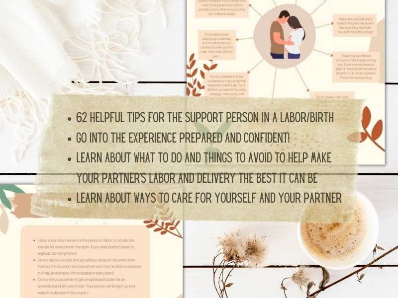 62 Birth Partner Support Tips Printable PDF Birth Education - Etsy