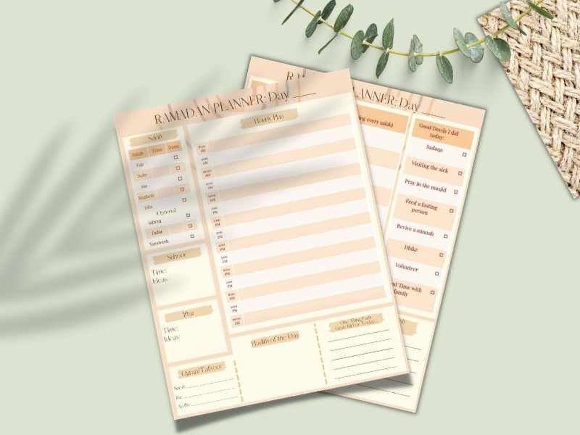 Ramadan Planner 30 Days Printable PDF Islamic Planner, Muslim Planner ...