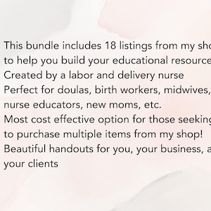 The Ultimate Labor, Birth, and Postpartum Education Bundle PRINTABLE ...