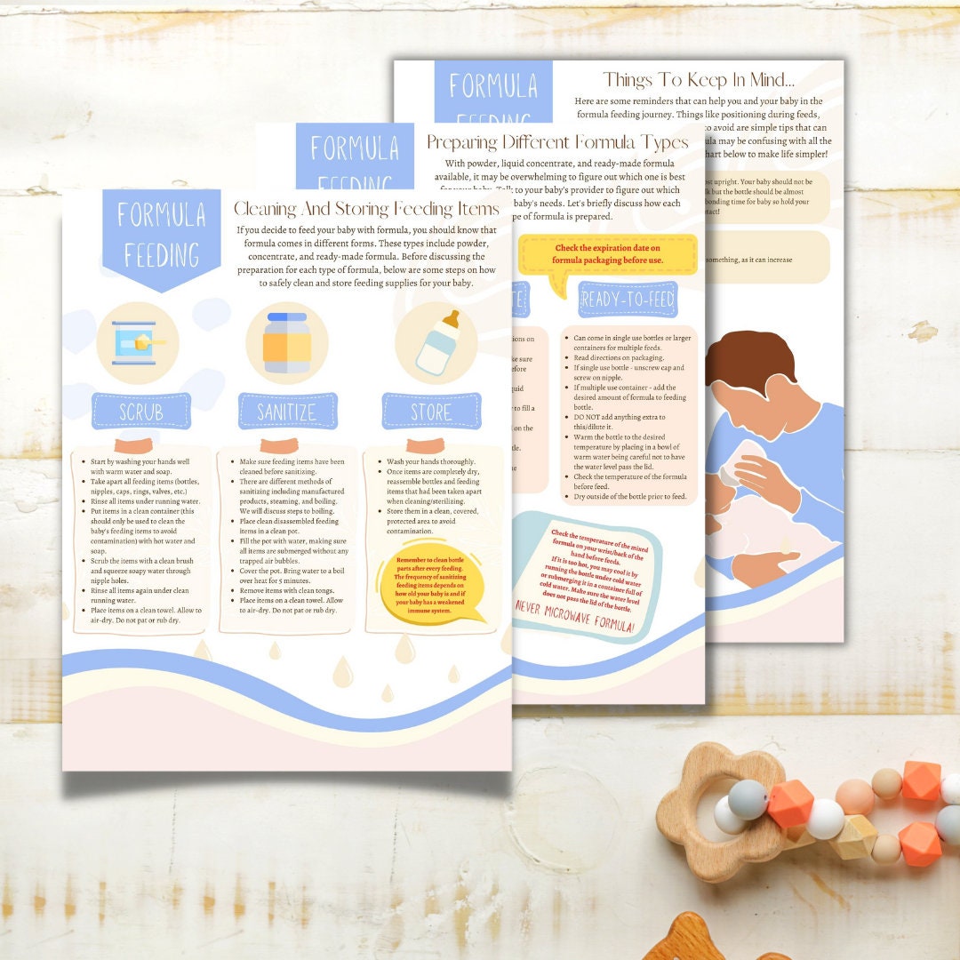 Formula Feeding Education Handout PDF Powdered, Liquid Concentrate ...