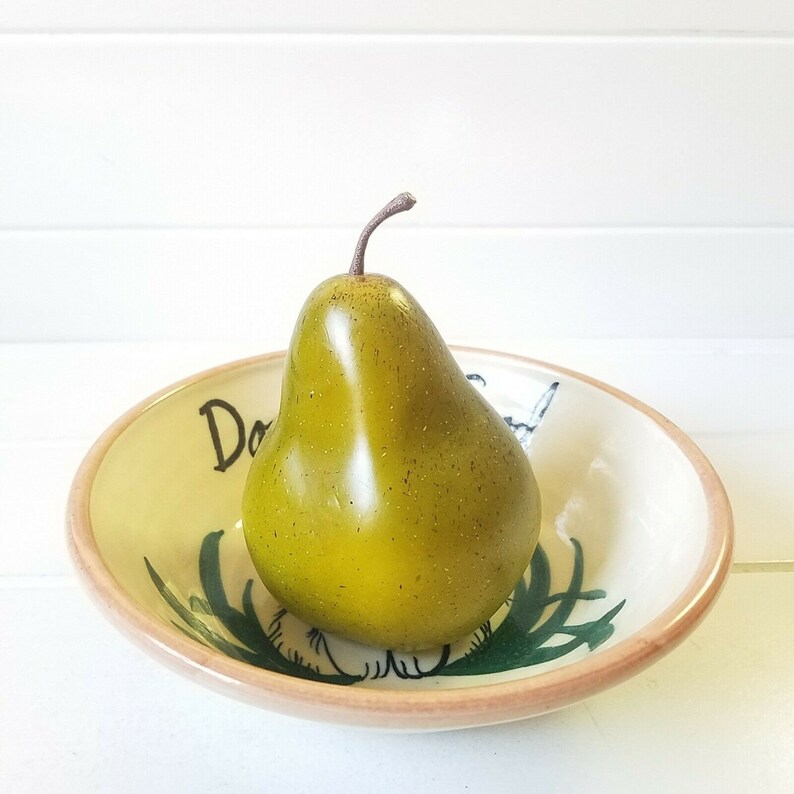 Moonfire Pottery Dog Bowl Trinket Fruit Bowl Dish by Clare & Bill ...