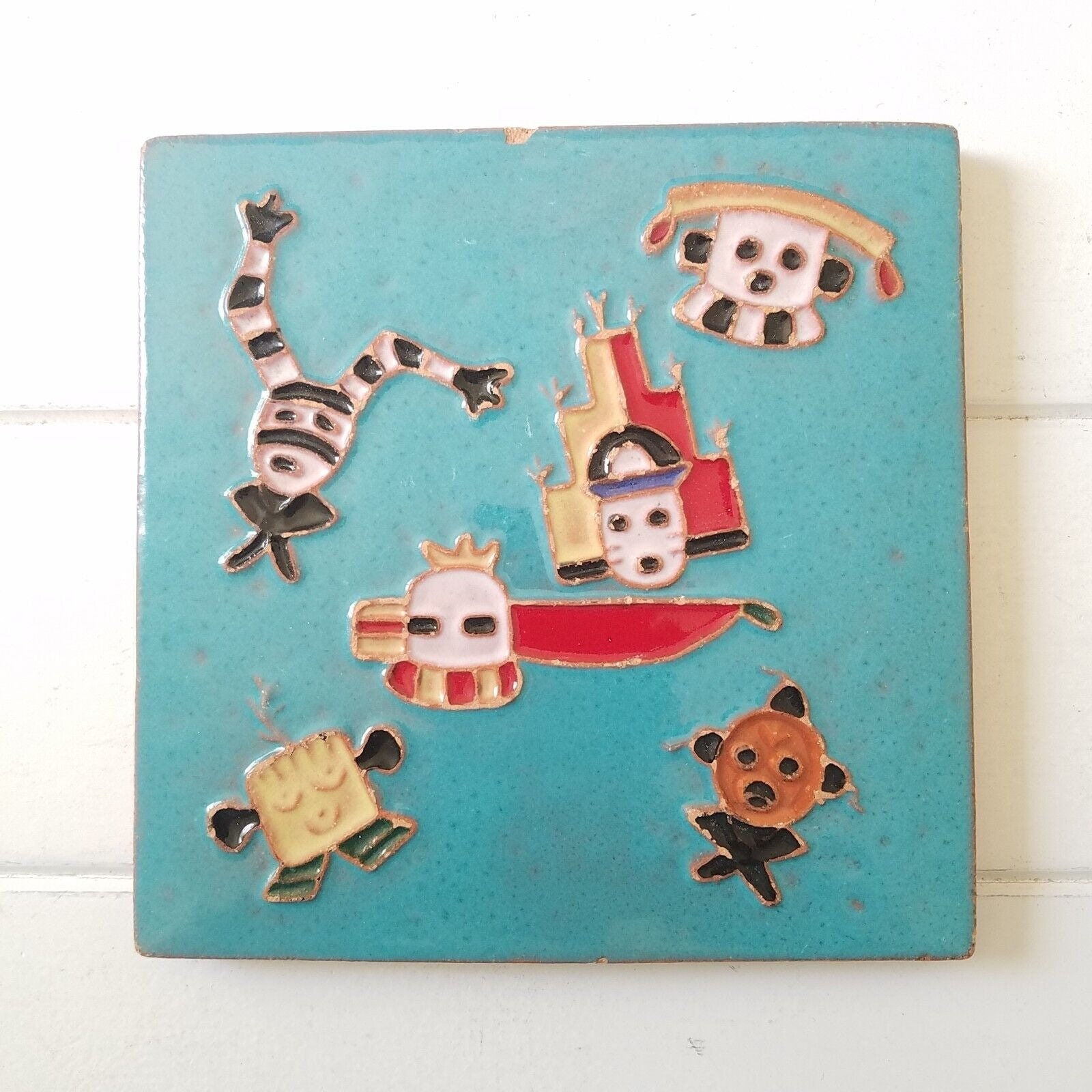 Gila Mckusick DHC Desert House Crafts Tile With Kachina Heads ...