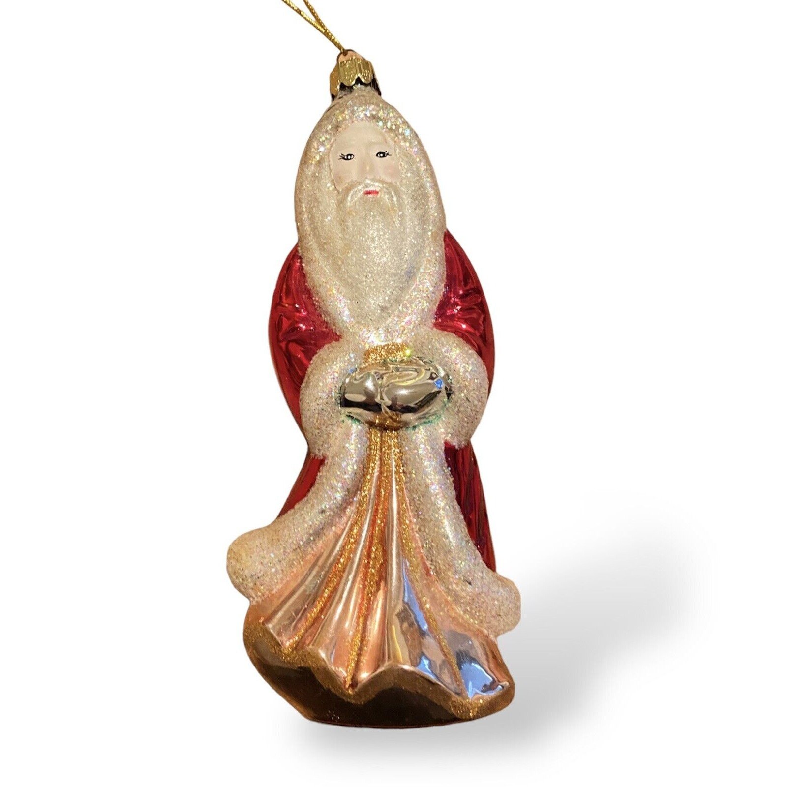 Santa's Best Glass Santa Ornament Christmas Holiday - Etsy