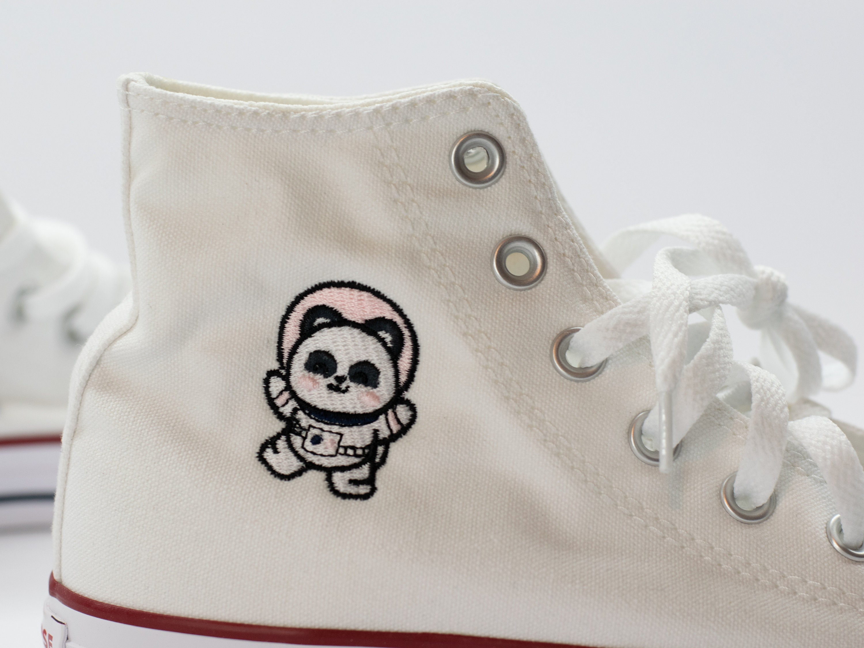 Panda Embroidered Converse Chuck Taylor Panda - Etsy