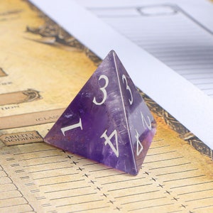 Natural Amethyst Dice Set| Gemstone D20 D&D Dice Set| Dungeons and ...
