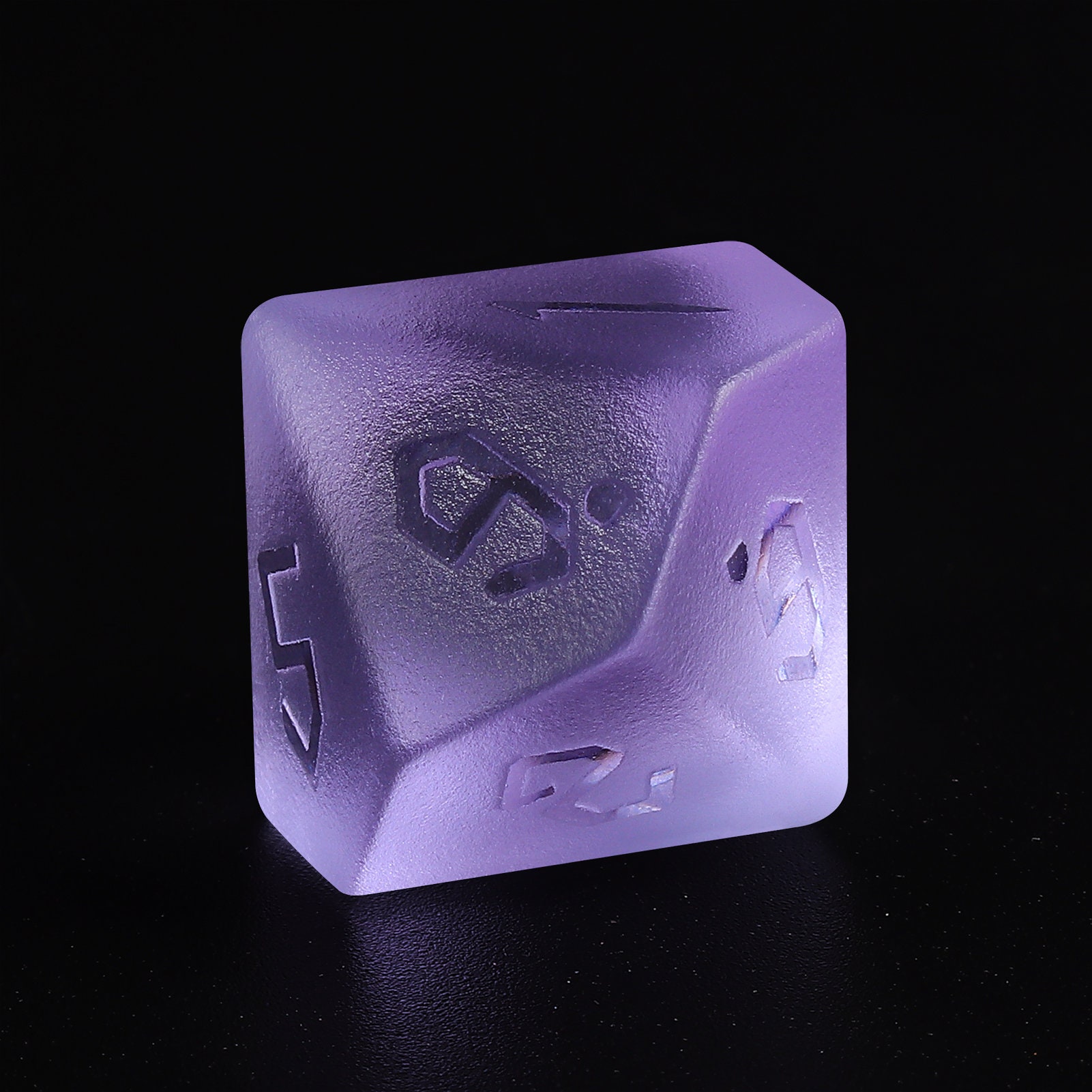 Raised Purple Glass Dice Set | Dnd Dice Set | K9 Crystal Dice |D20 Dice ...