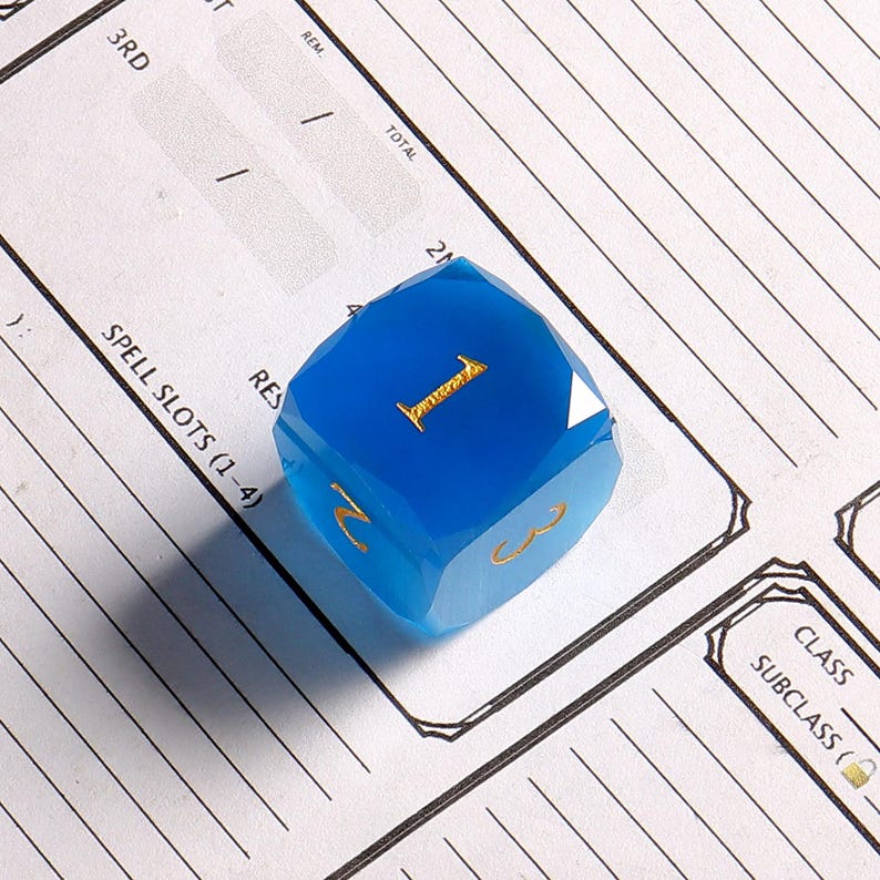 Oceanblue Cat's Eyes Dnd Dice Set Star Faceset Multi-faceted Prism ...