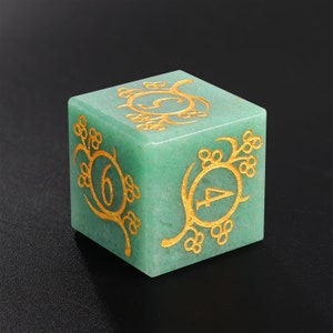 Natural Green Jade Dnd Dice Set| Gemstone D20 Dice Set| Dungeons and ...