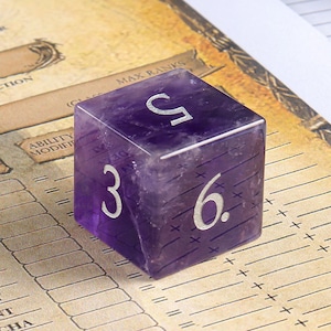 Natural Amethyst Dice Set| Gemstone D20 D&D Dice Set| Dungeons and ...