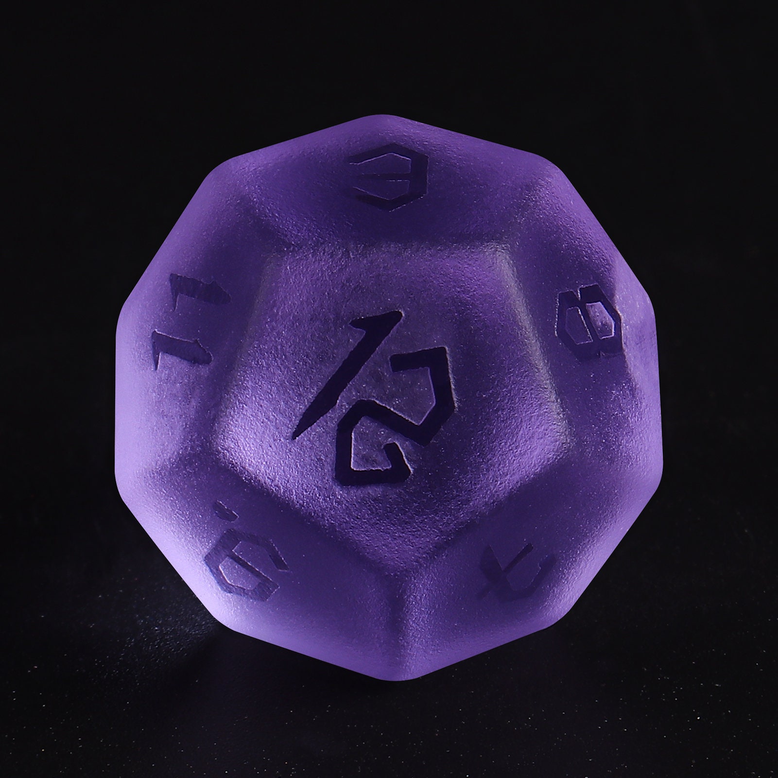 Raised Purple Glass Dice Set | Dnd Dice Set | K9 Crystal Dice |D20 Dice ...