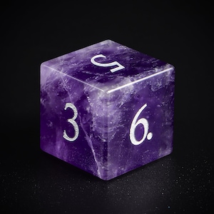 Natural Amethyst Dice Set| Gemstone D20 D&D Dice Set| Dungeons and ...