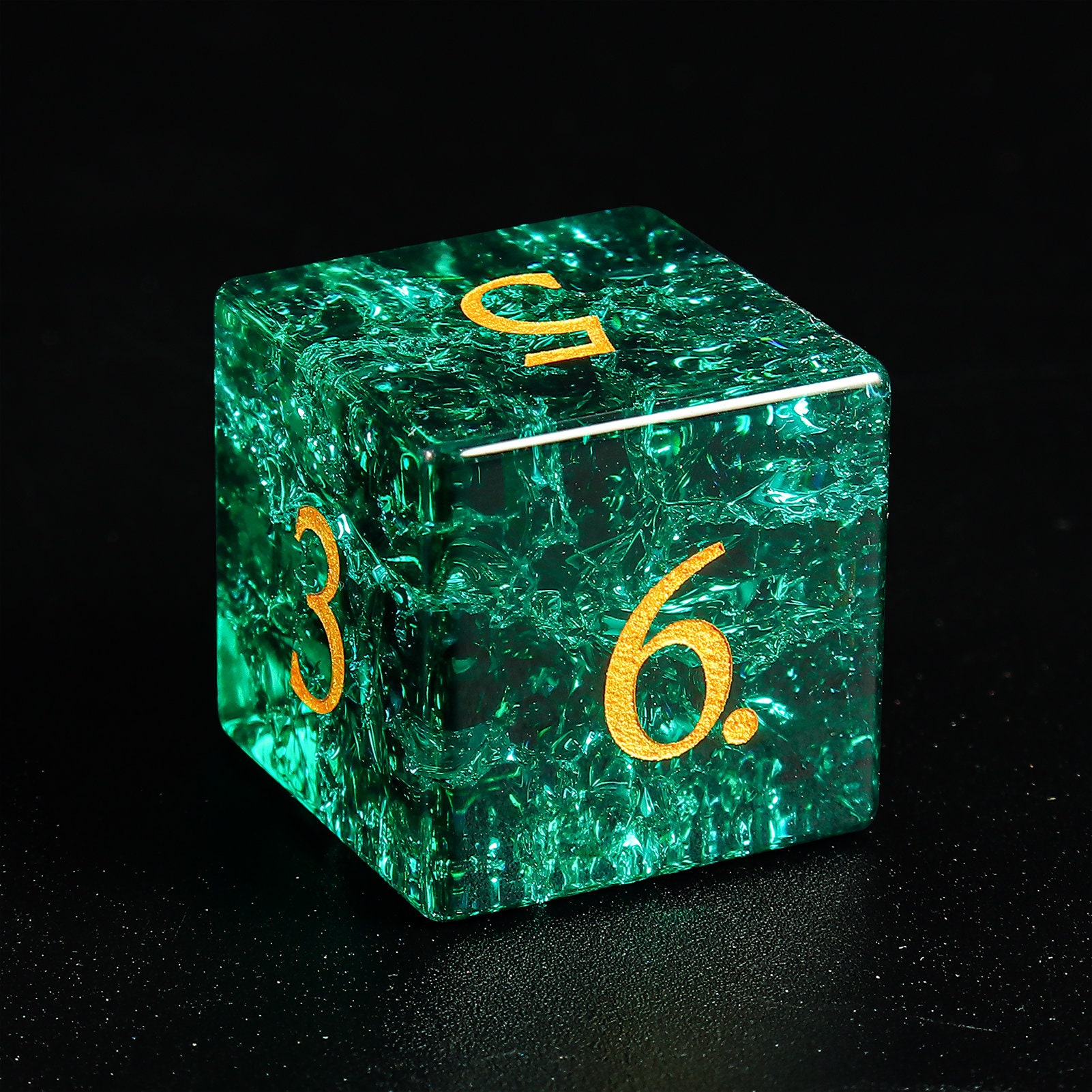 Green Dnd Dice Set Green Burst Glass Polyhedral Dice Set Dungeons and ...