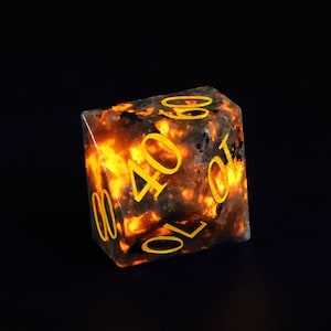 Full Set Yooperlite Gemstone Dice| Stone Dice Set |engraved Gemstone ...