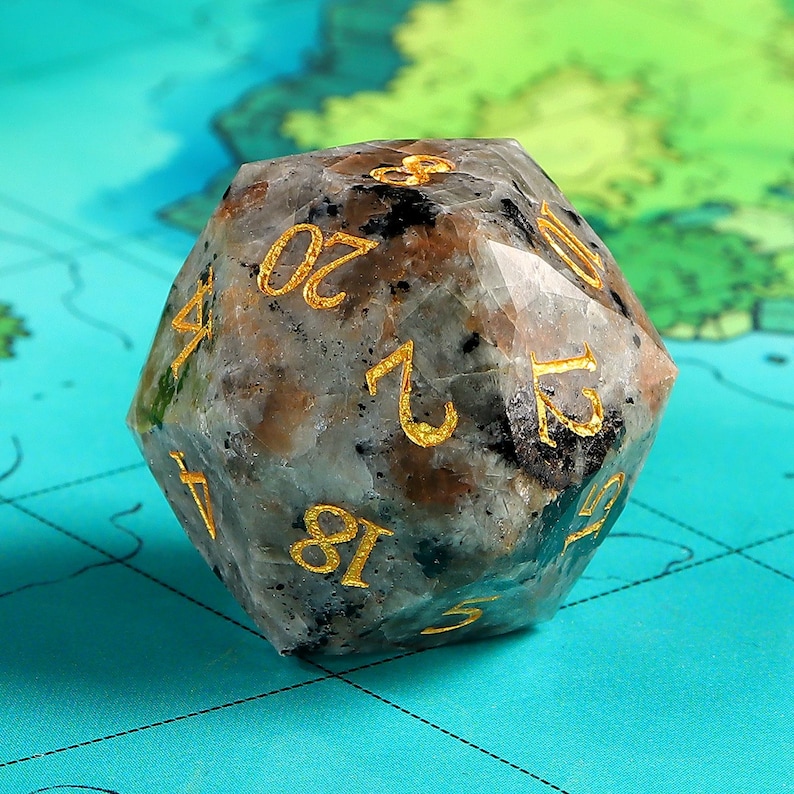 Full Set Yooperlite Gemstone Dice| Star Faceset Multi-faceted Prism ...