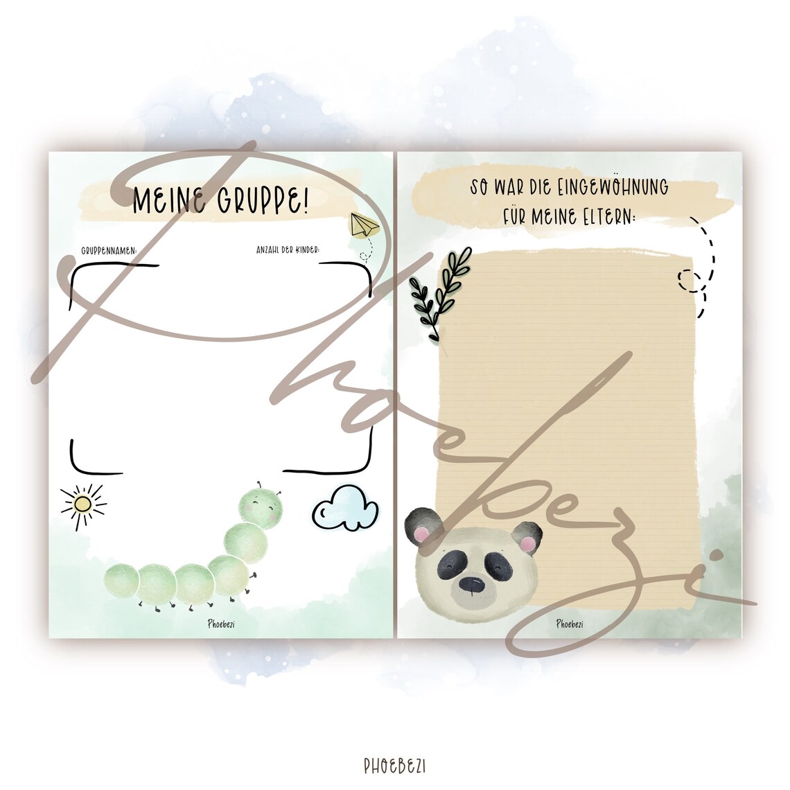 40 Templates for the SETTLING IN! Daycare, Crèche, Day Care + 5 ...