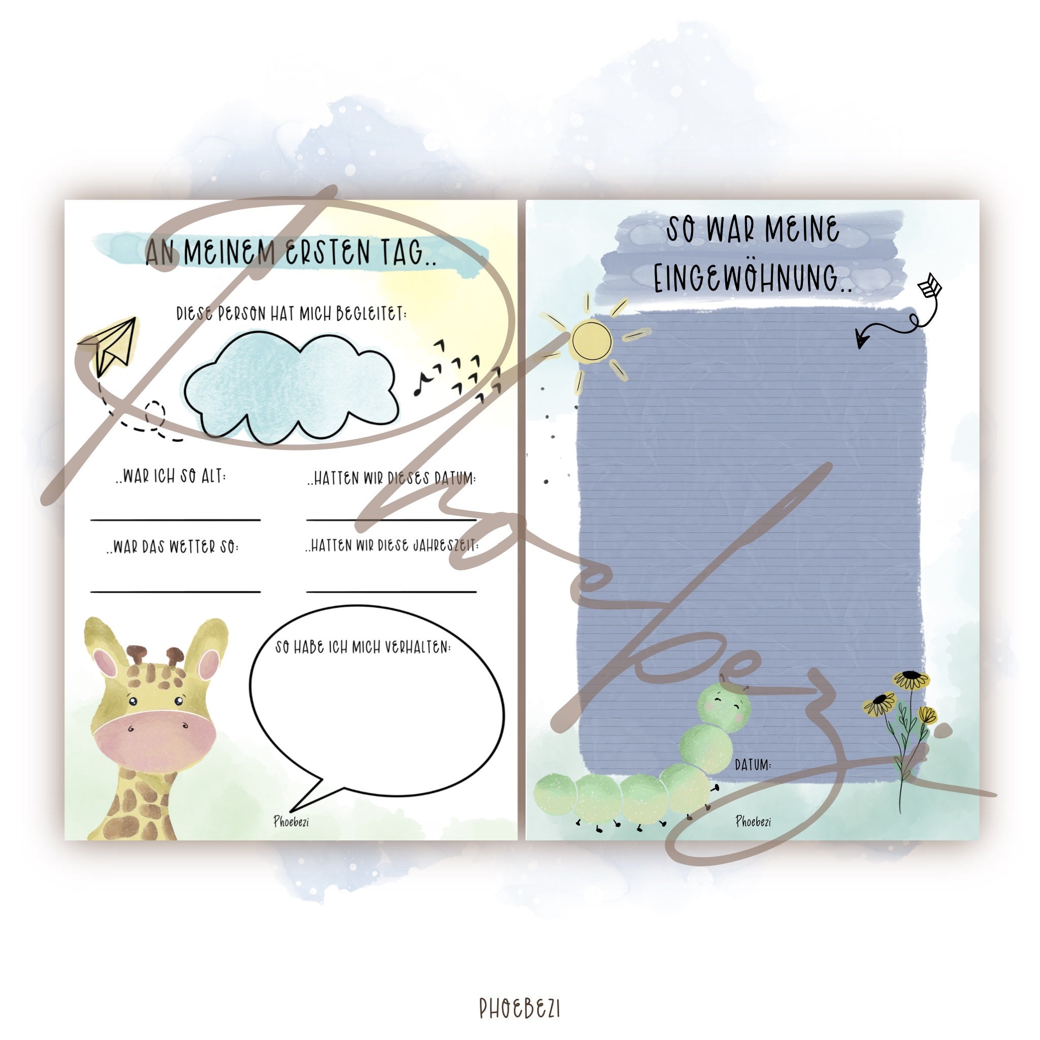40 Templates for the SETTLING IN! Daycare, Crèche, Day Care + 5 ...