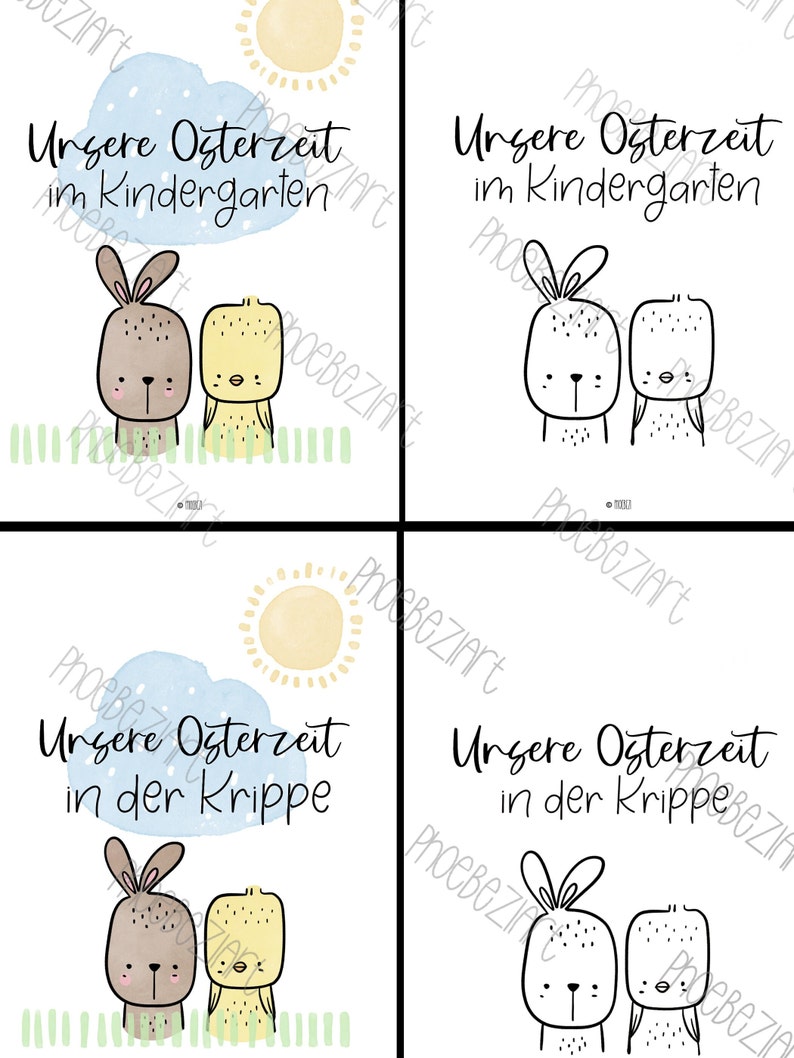 40 Portfolio Vorlagen zu Ostern für Kita & Krippe! - Etsy.de