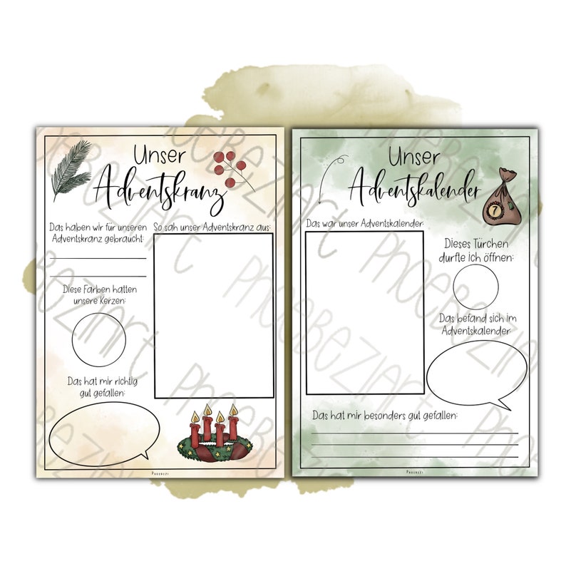 32 Portfolio Vorlagen zum Advent! Kita, Krippe & Tagespflege - Etsy.de