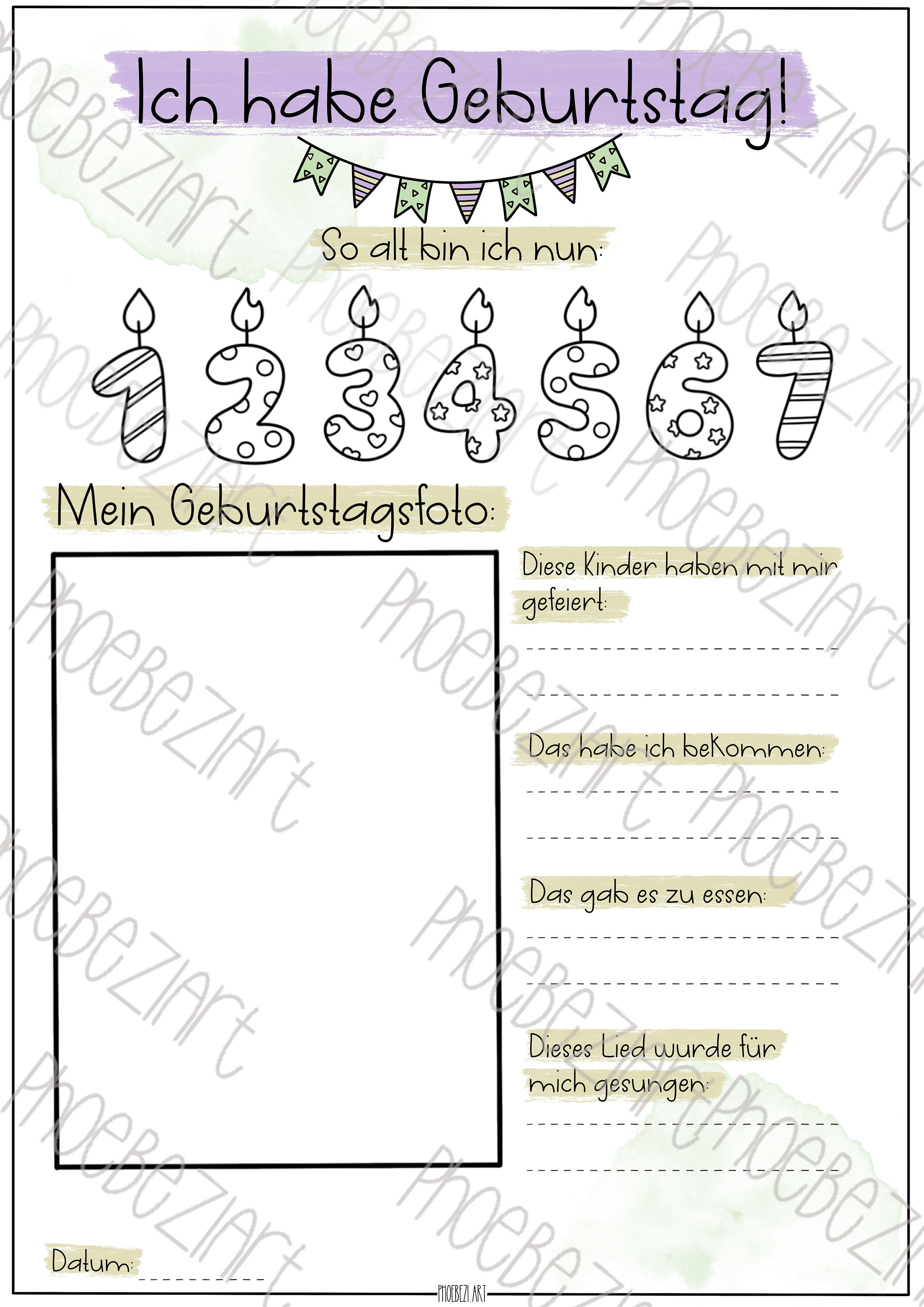 35 Portfolio Vorlagen zum Geburtstag! - Etsy.de