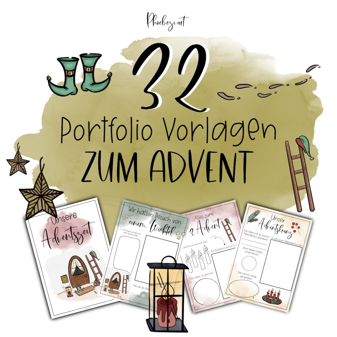 32 Portfolio Templates for Advent! Daycare, Crèche & Day Care - Etsy
