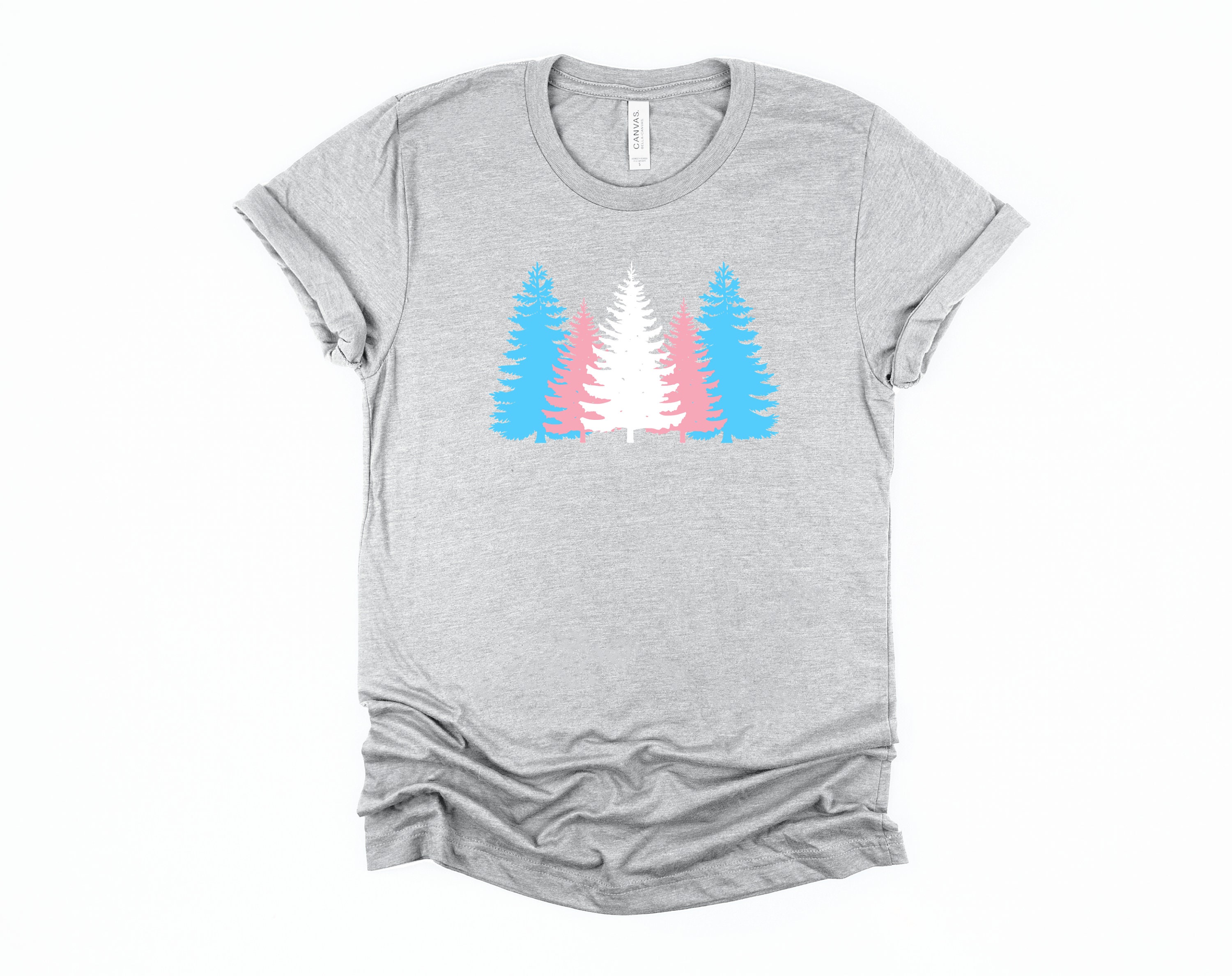 Trans Trees Camiseta / Trans Pride Camisa / Transgénero Bandera Tee ...