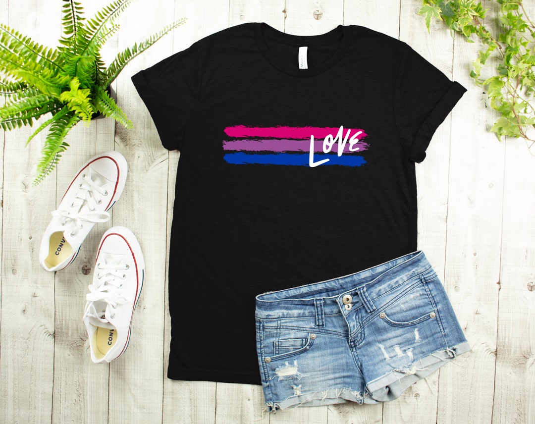 Bi Liebe T Shirt Bi Pride Shirt Bisexuelle Flagge Lgbtq Shirt Lgbt T