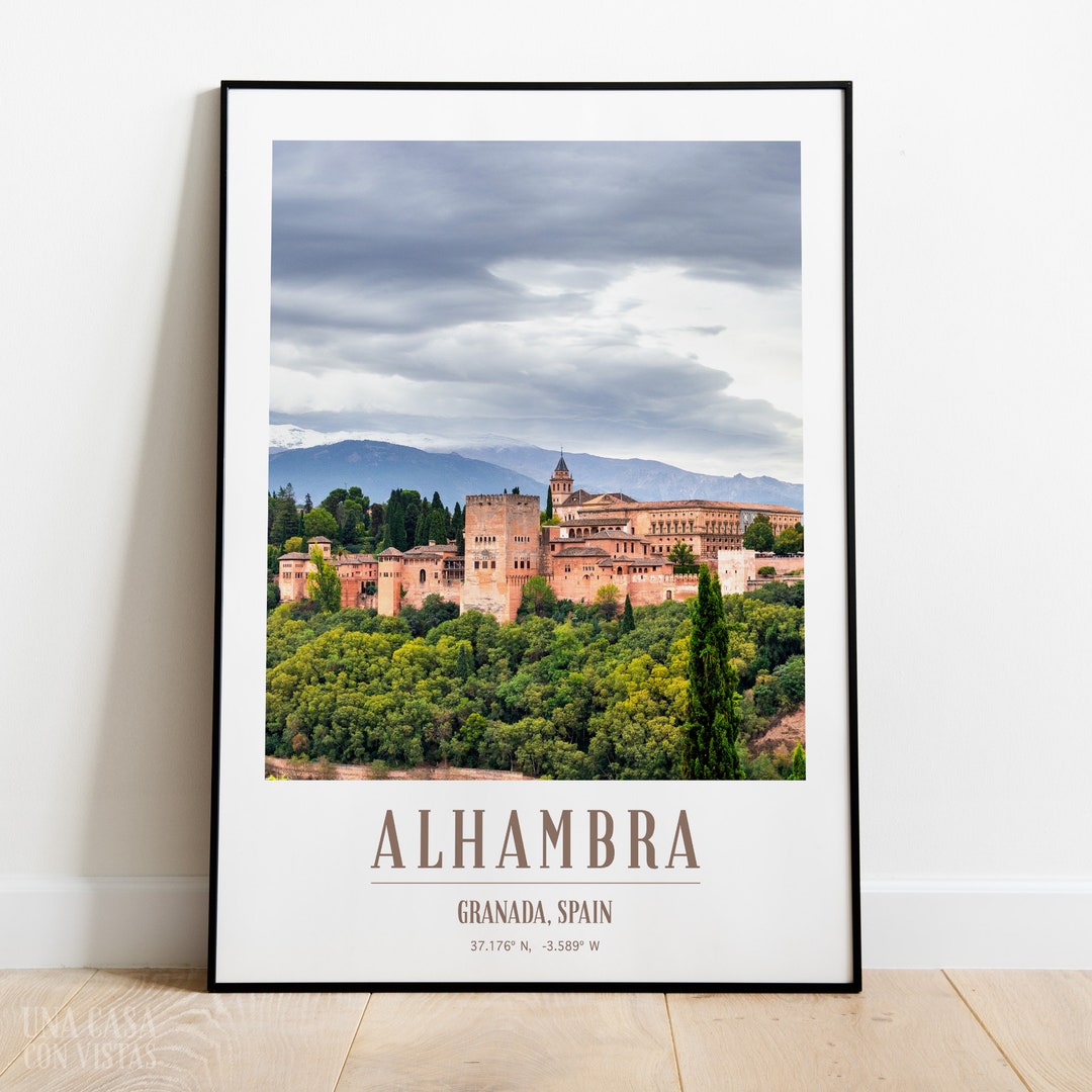 Alhambra Poster Souvenir Pomegranate Andalusia Spain - Etsy