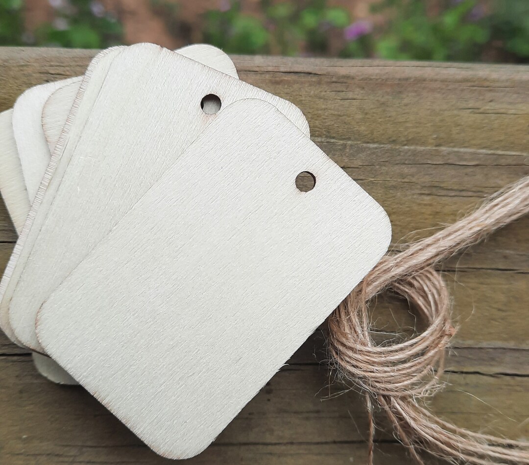 Blank Unfinished Wood Tags, 10 Pieces, 2 in X 1-3/8 In - Etsy