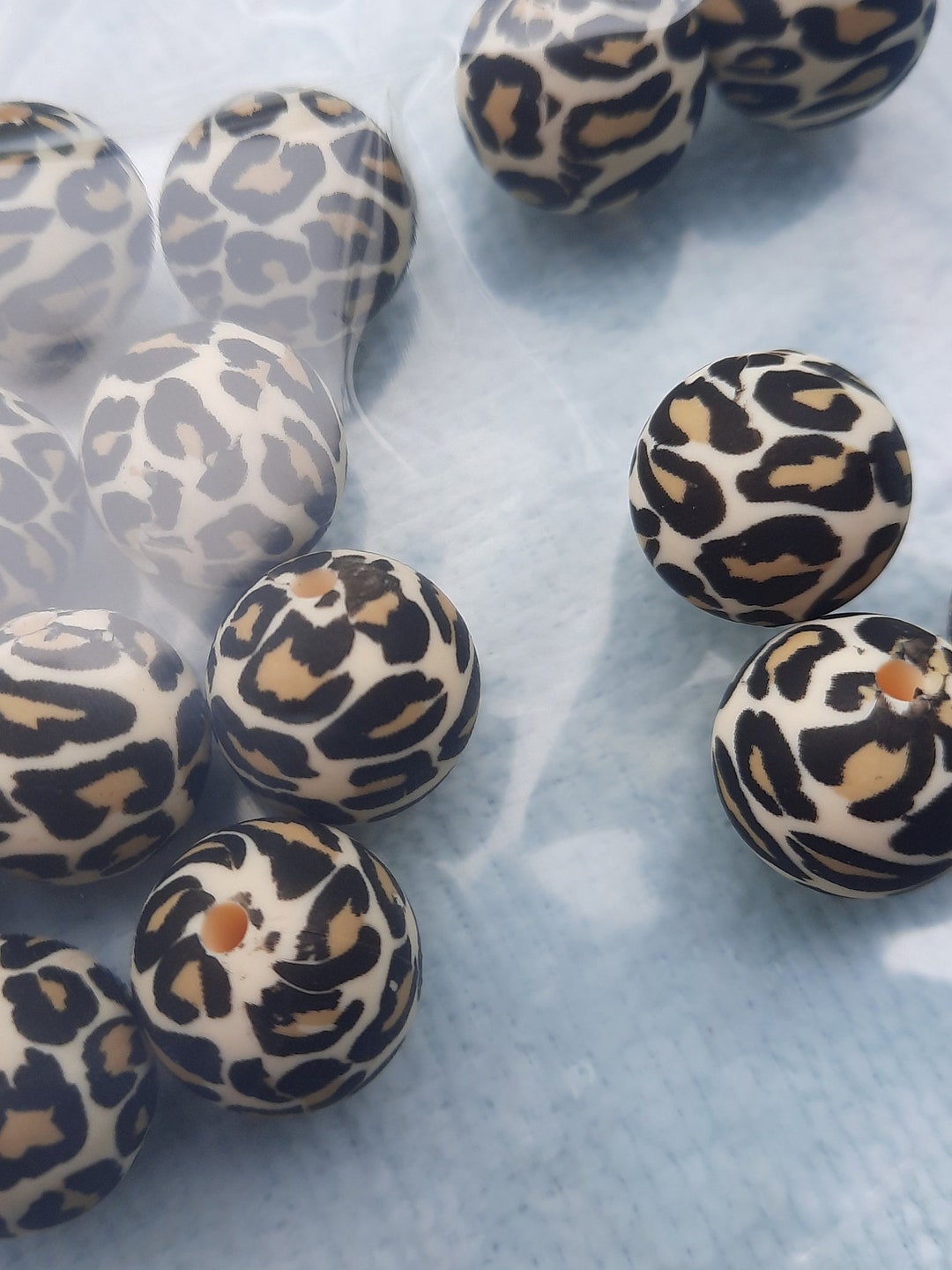 Large Silicone Leopard Print Beads, 15mm 25 Pieces - Etsy