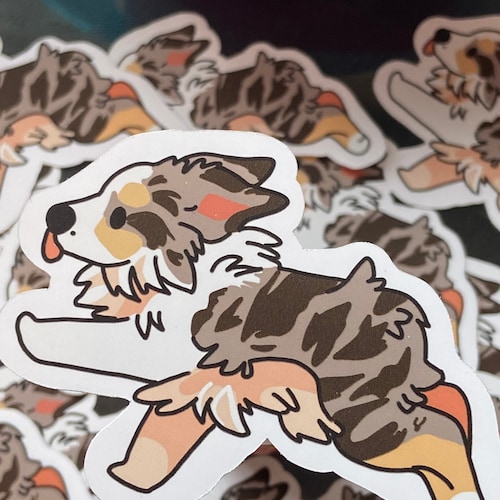 Australian Shepherd Sticker Aussie Chibi Puppy Dog Vinyl - Etsy