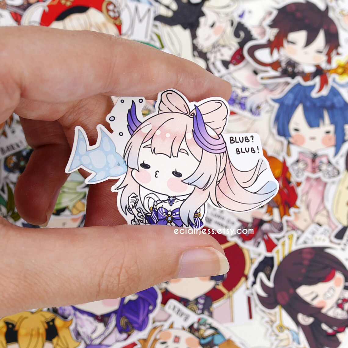 Derpy Genshin Impact Stickers SET C | Etsy