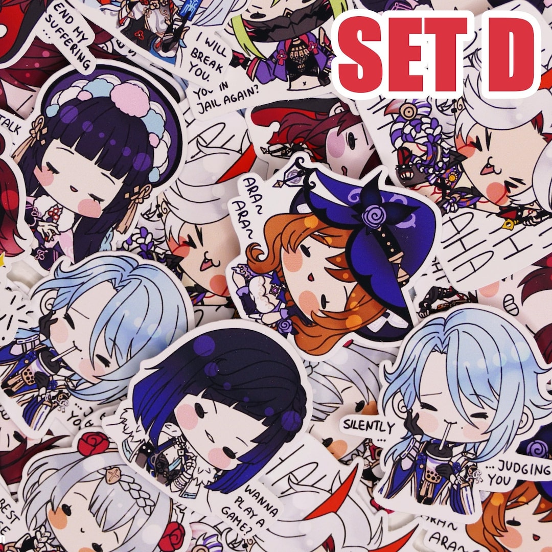 Derpy Genshin Impact Stickers SET D - Etsy