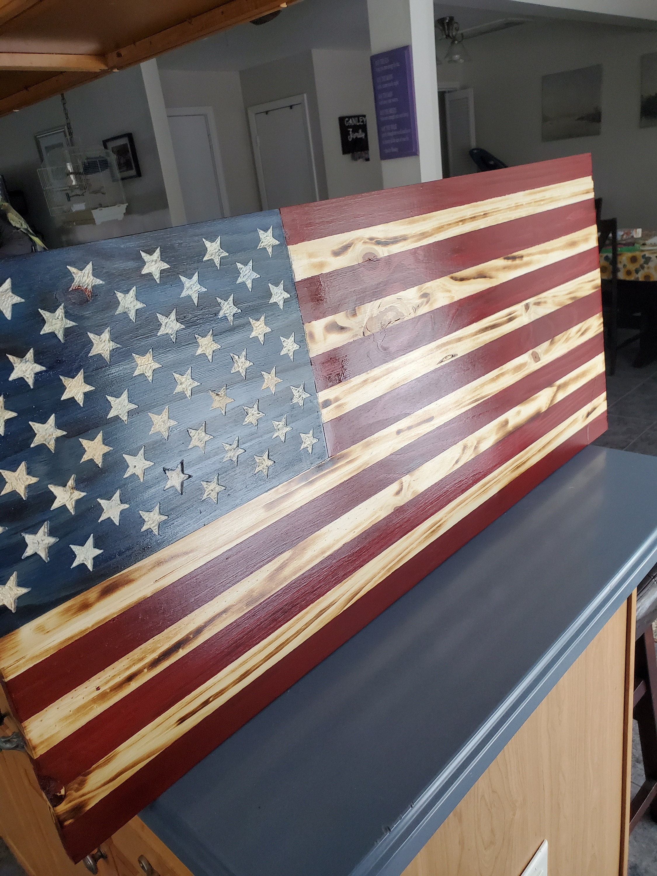 Rustic American Flag - Etsy