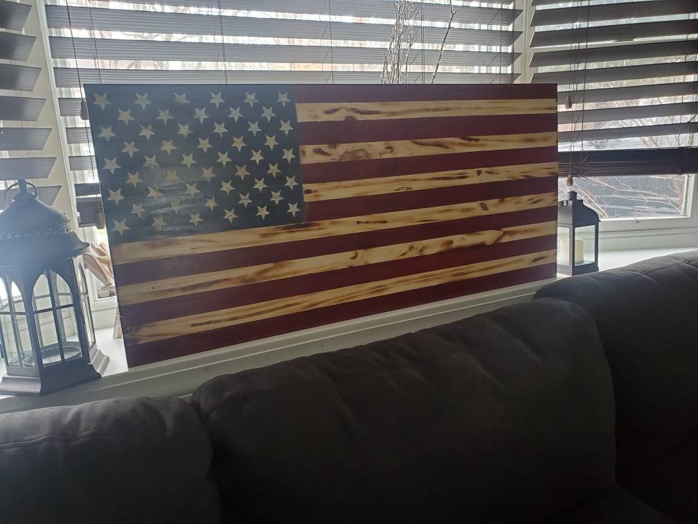 Rustic American Flag - Etsy