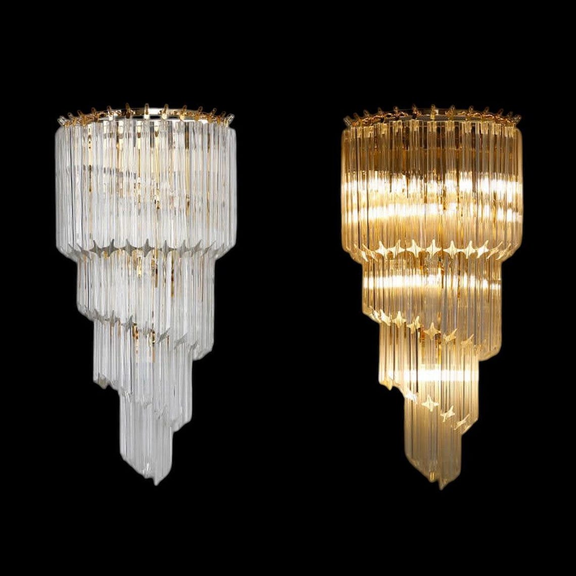 Wall Sconce - Modern K9 Crystal Wall Sconce - Dimmable Light Fixture ...